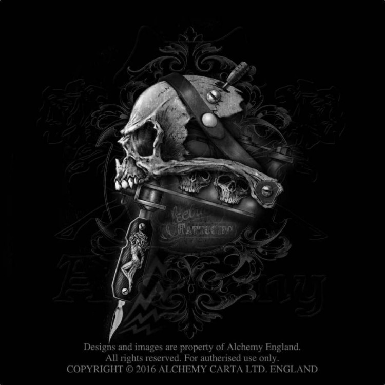 Tričko Alchemy Gothic Scar Bones Tattoo Gun | Spiral.cz - Gothic ...