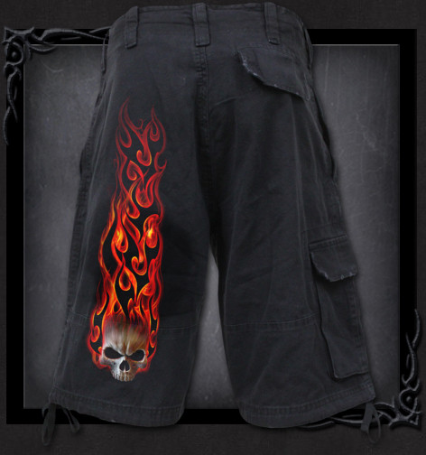 Šortky Spiral SKULL BLAST TR428935 | Spiral.cz - Gothic metalová trička